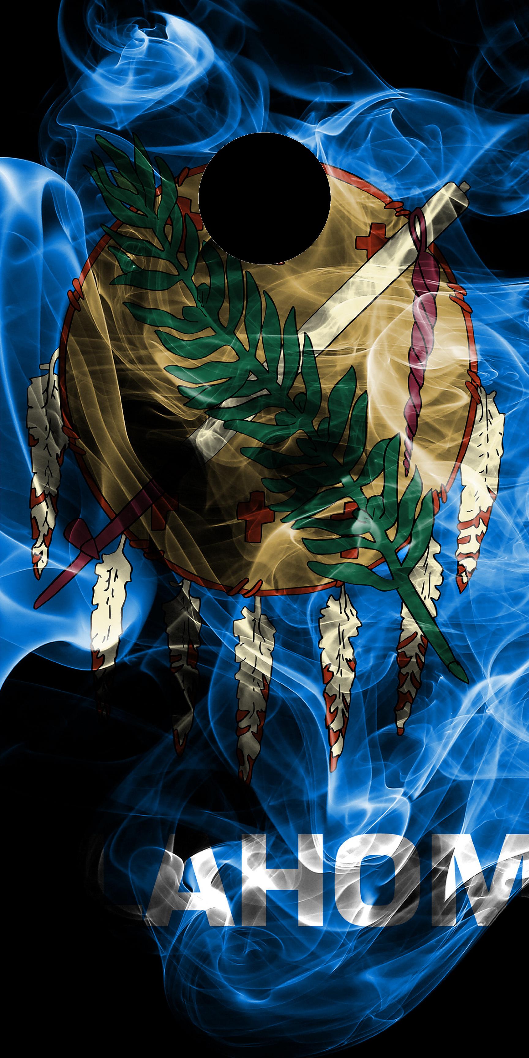 Oklahoma Smoke Flag Cornhole Boards – Dunkin Custom Woodworks